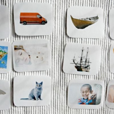 Rhyming Words Pink Blue Green Series - Montessori Nature