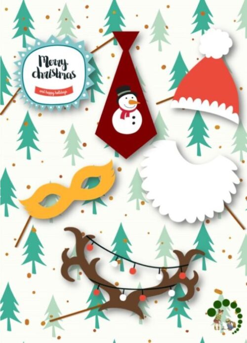Christmas Themed Math Beads Addition Cards - Montessori Nature Printables