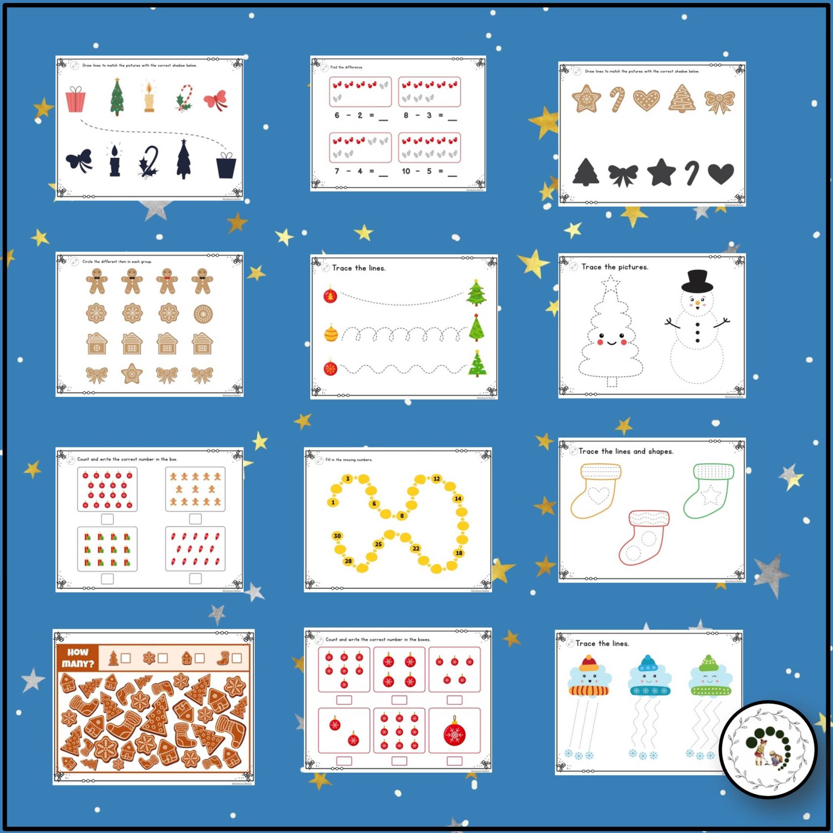 No Prep Christmas Busy Book - Montessori Nature