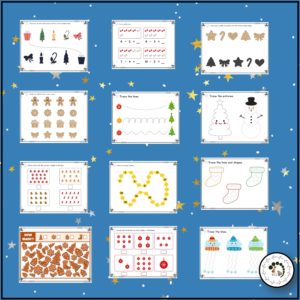 No Prep Christmas Winter Holidays Busy Book - Montessori Nature Printables