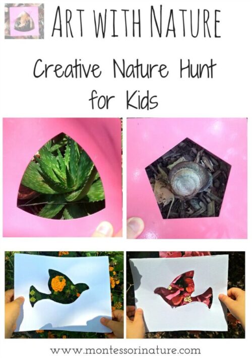 Art with Nature - Creative Nature Hunt for Kids - Montessori Nature
