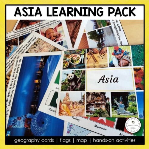 Asia Continent Bundle Montessori Friendly