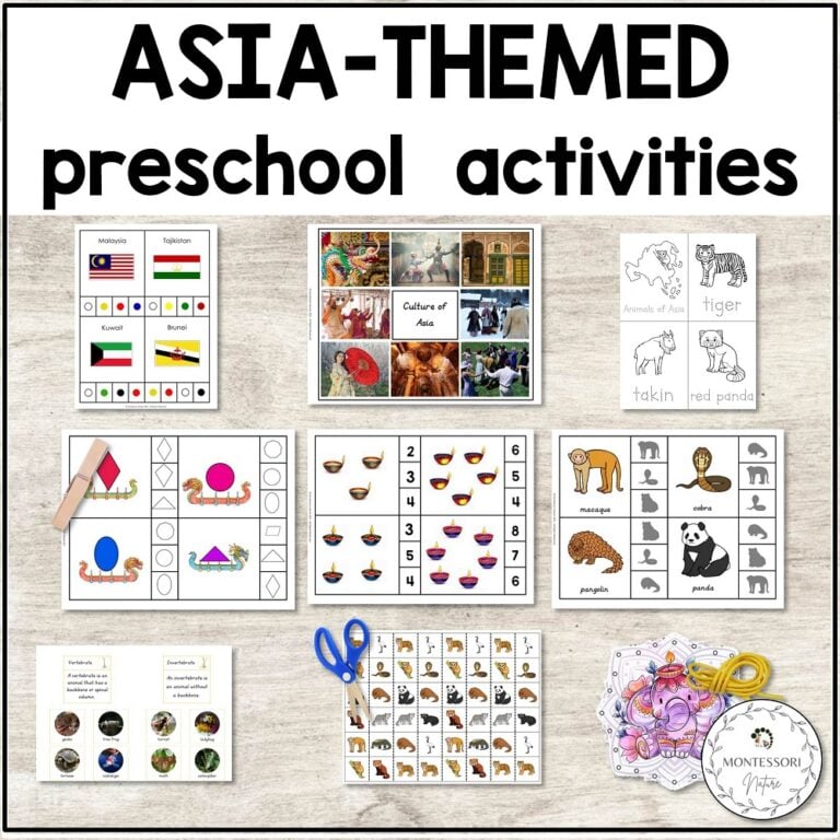 Asia Continent Bundle Montessori Friendly