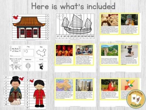 All About China Country Pack - Montessori Nature Printables