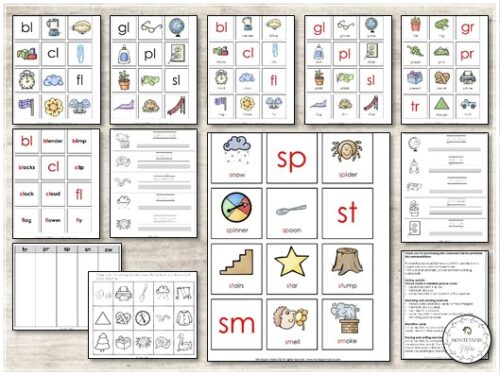 Read and Write Blends bl, cl, fl, gl Cards Tracing Worksheets ...