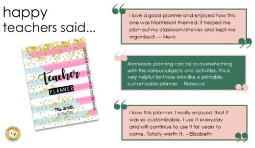 Editable Planner for Montessori Teachers