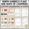 Flags of North America 3-Part Cards - Montessori Nature