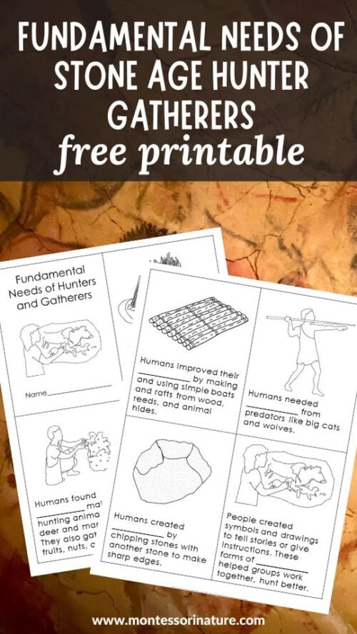 Free Printable - Fundamental Needs of Stone Age Hunter-Gatherers ...