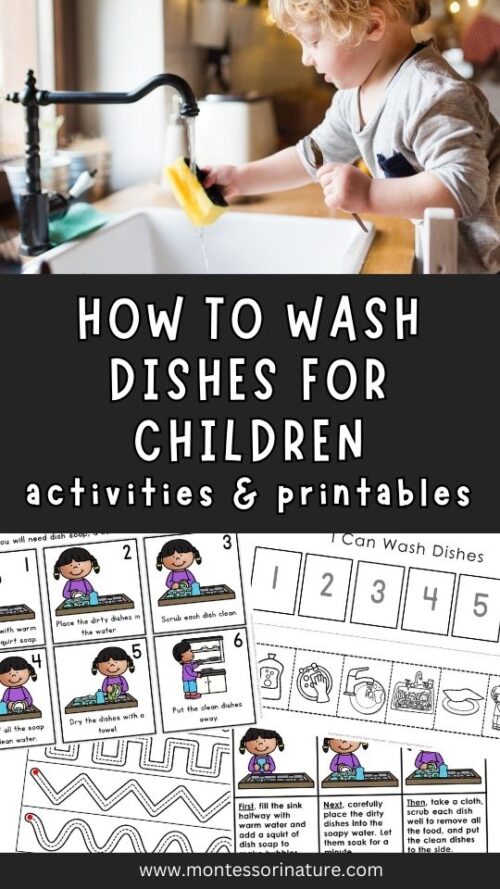 How to Wash Dishes - Daily Chores for Children - Montessori Nature