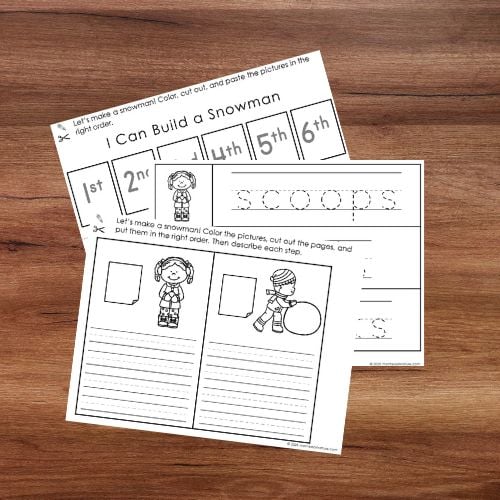 How to Build a Snowman: Sequencing Grammar & Fine Motor Activities ...