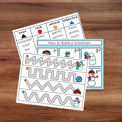 How to Build a Snowman: Sequencing Grammar & Fine Motor Activities ...