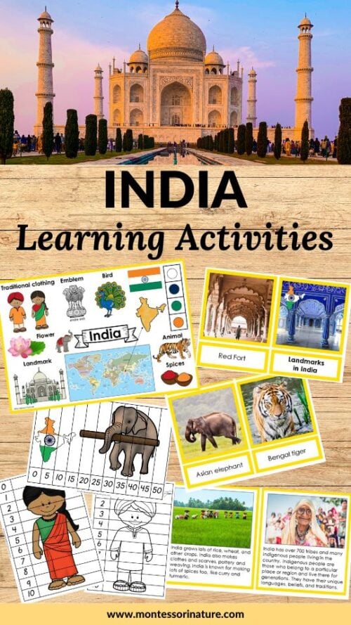 All About India Montessori Inspired Activities - Montessori Nature