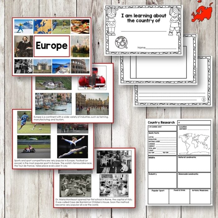 Europe Continent Montesori Inspired Activities - Montessori Nature
