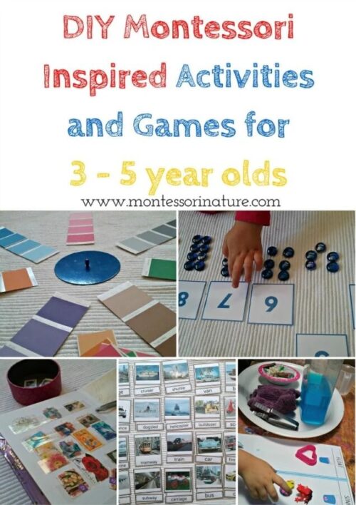 DIY Montessori Inspired Activities and Games for 3 - 5-year-olds ...