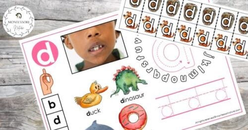 Free Printable - Letter D Student Activity Page Phonics - Montessori Nature