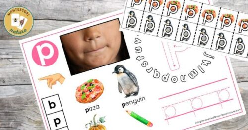 Free Printable - Letter P Student Activity Page Phonics - Montessori Nature