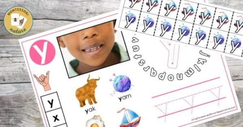 Free Printable - Letter Y Student Activity Page Phonics - Montessori Nature