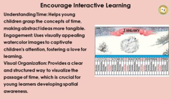 Linear Calendar Northern Hemisphere - Montessori Nature