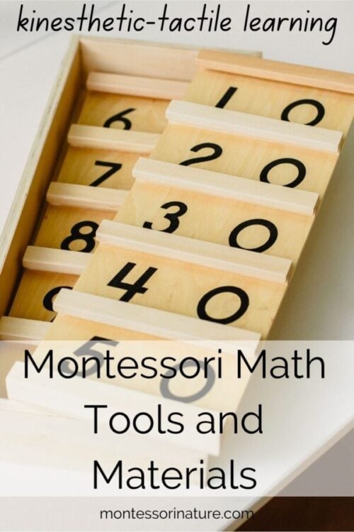 Montessori Inspired Math Materials Kinesthetic-Tactile Learning ...
