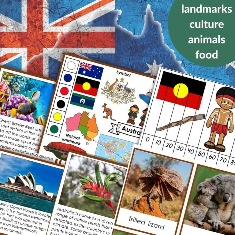 Australia Themed Free Printables - Montessori Nature