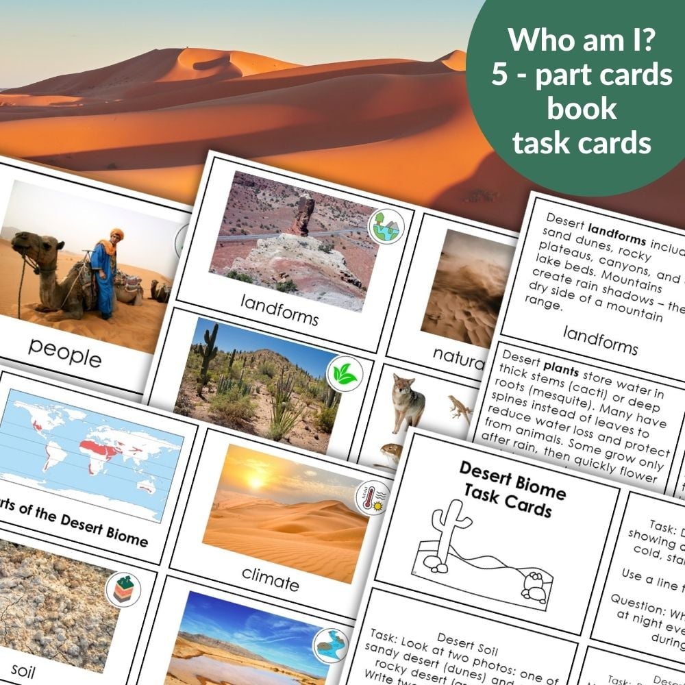 Parts of the Desert Biome - Montessori Nature