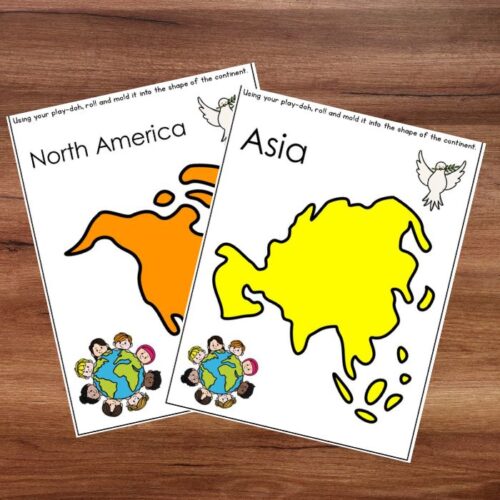 Continents Activities Preschool and Kindergarten Bundle - Montessori Nature