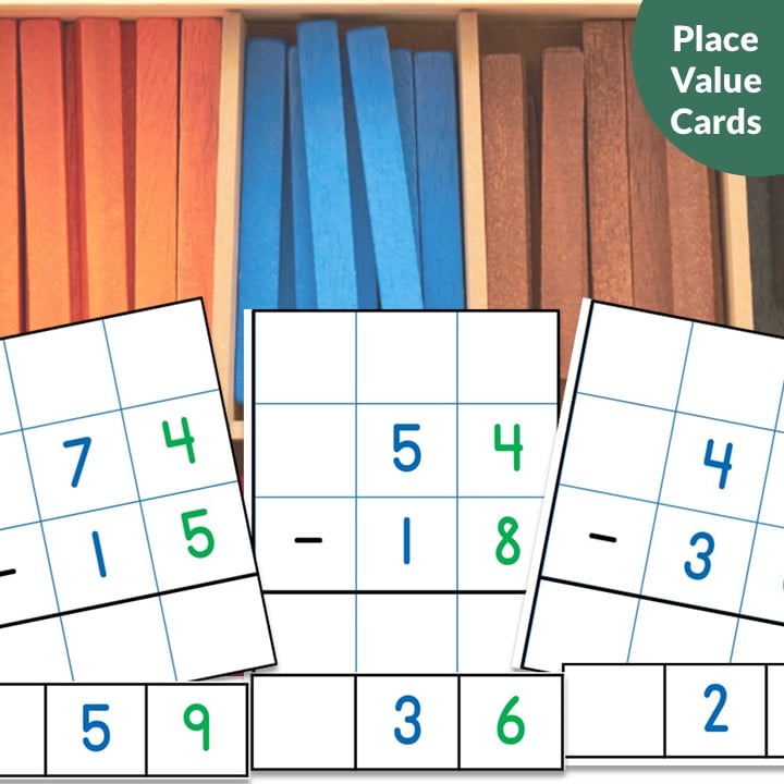 Subtraction With Regrouping: 2 Digit Numbers Place Value Operation Math ...