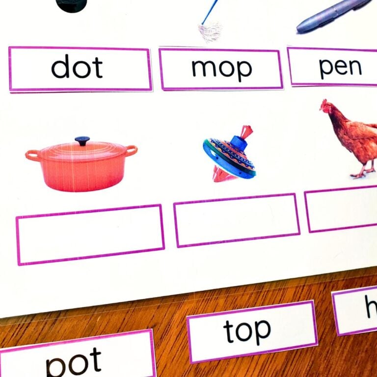 Rhyming Words: Pink Blue Green Series - Montessori Nature