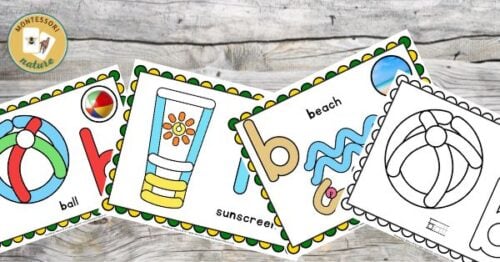 Summer Playdough Mats Fine Motor Printable - Montessori Nature