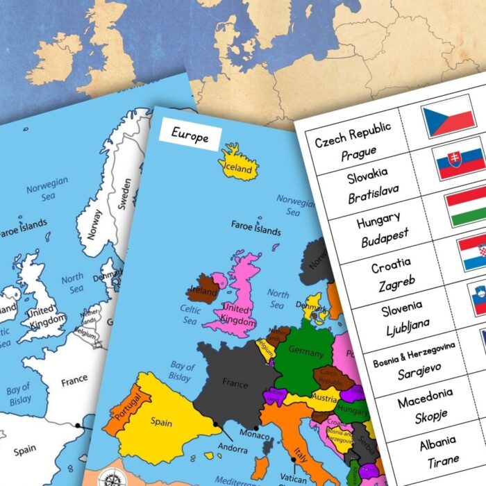 Europe Continent Montesori Inspired Activities - Montessori Nature