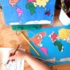 Continents: World Map 3-Part Cards Blackline Master - Montessori Nature