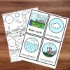 Water Cycle: 3 Part Cards Blackline Master Diagrams - Montessori Nature