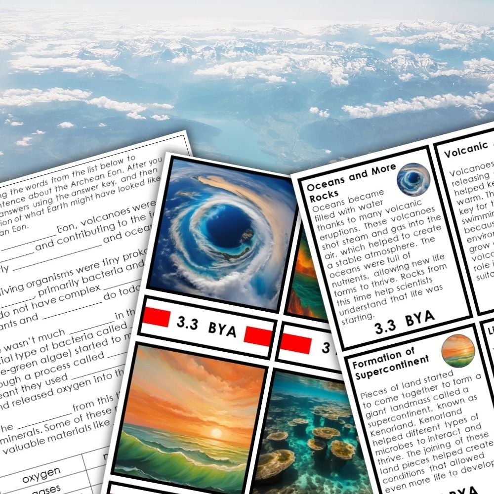 Archean Eon Timeline Second Great Lesson 3-Part Cards Vocabulary ...