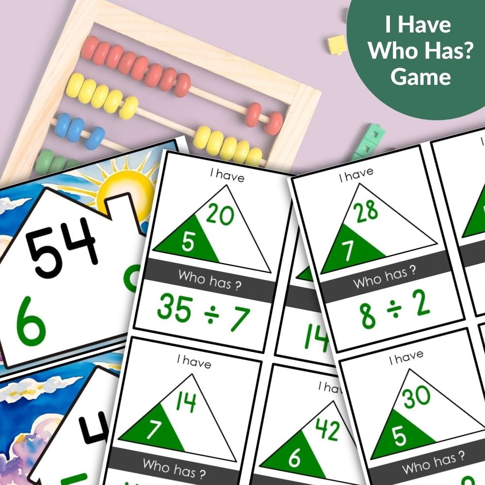 I Have, Who Has Math Game Place Value 3 Digits