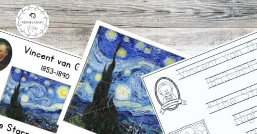 Free Printable DIY Puzzles and Art Activities “The Starry Night” by ...