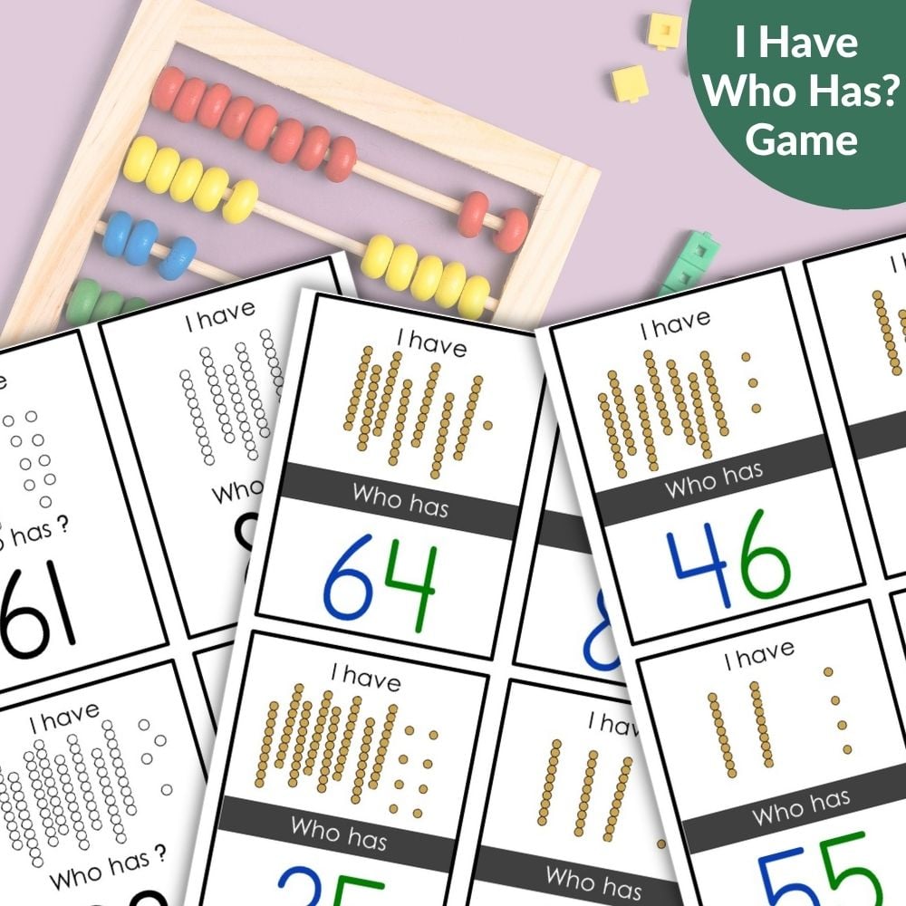 I Have, Who Has Math Place Value Tens and ones