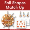 Free Printable - Fall Leaf Shapes Match Up - Montessori Nature